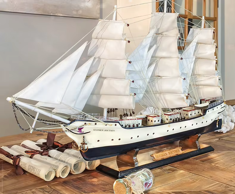 Suomen Joutsen (White Swan) Ship Model – 80cm Handcrafted Maritime Tra